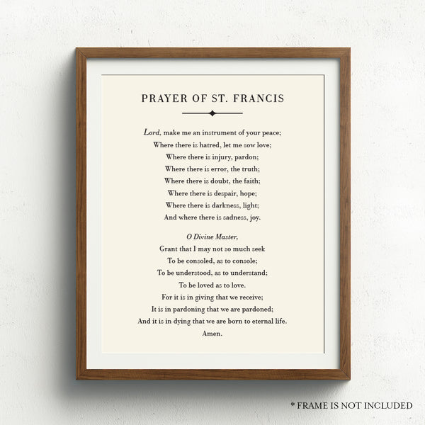 Prayer of St. Francis Art Print // Peace Prayer – Papermints