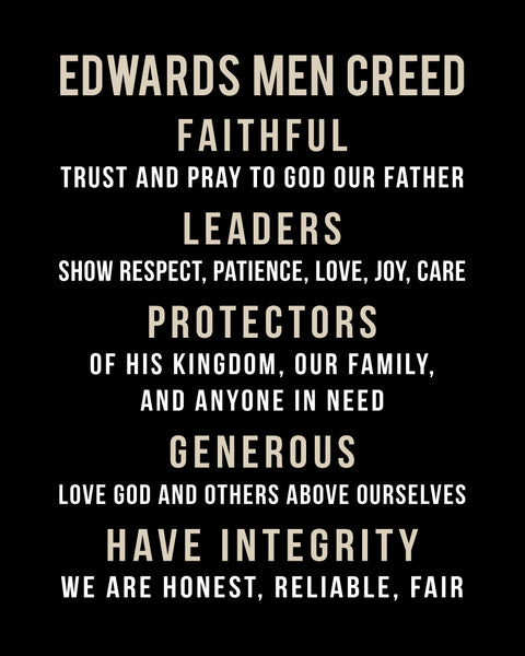 Custom Family Mission Statement // Centered Text – Papermints