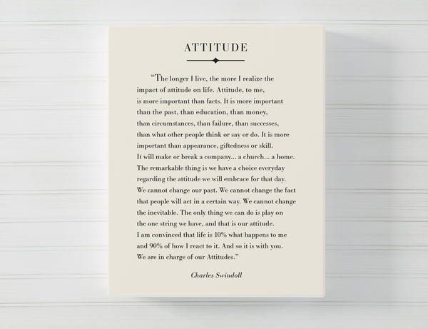 Attitude Quote Art Print // Inspirational Poem – Papermints