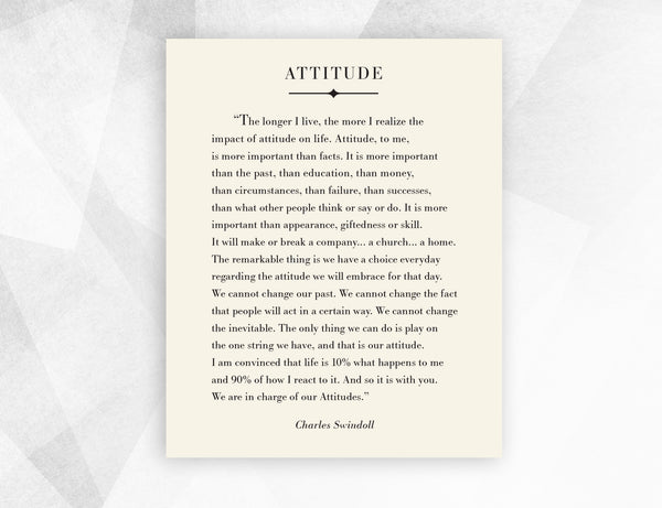 Attitude Quote Art Print // Inspirational Poem – Papermints