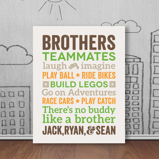 Brothers Words Wall Art – Papermints