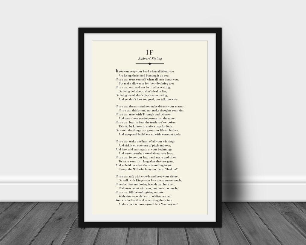 IF Poem // Rudyard Kipling – Papermints