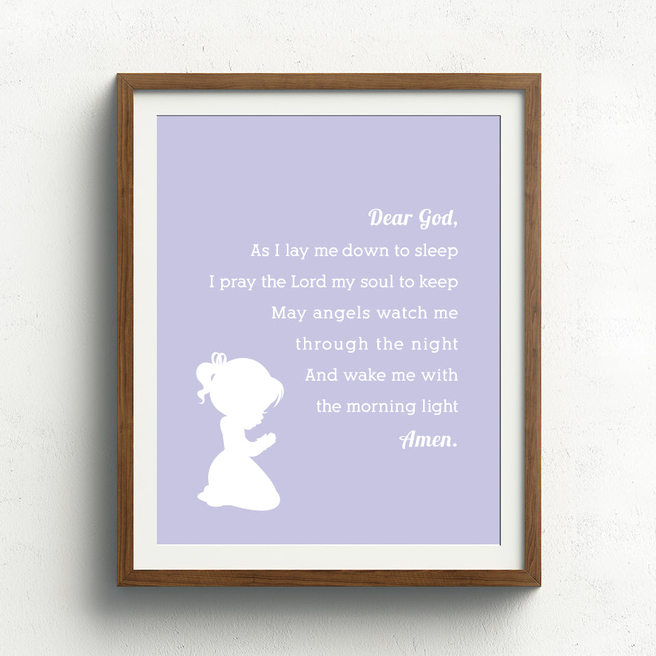 Baby Girl Prayer Print // Girl Nursery Decor – Papermints